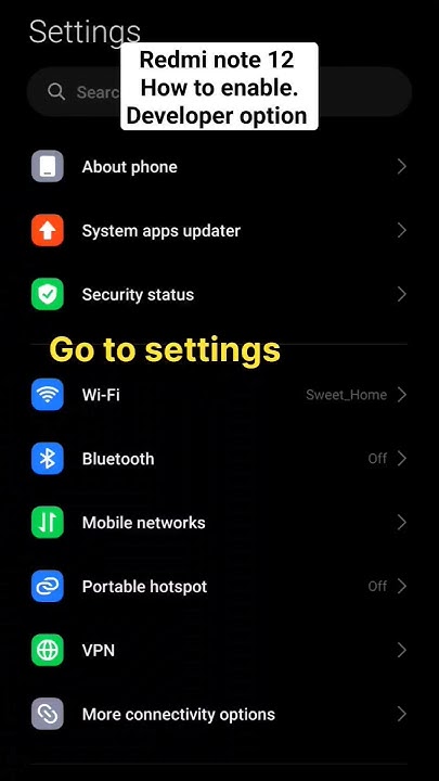 How to enable Developer option in Redmi Note 12 #redminote12 - YouTube