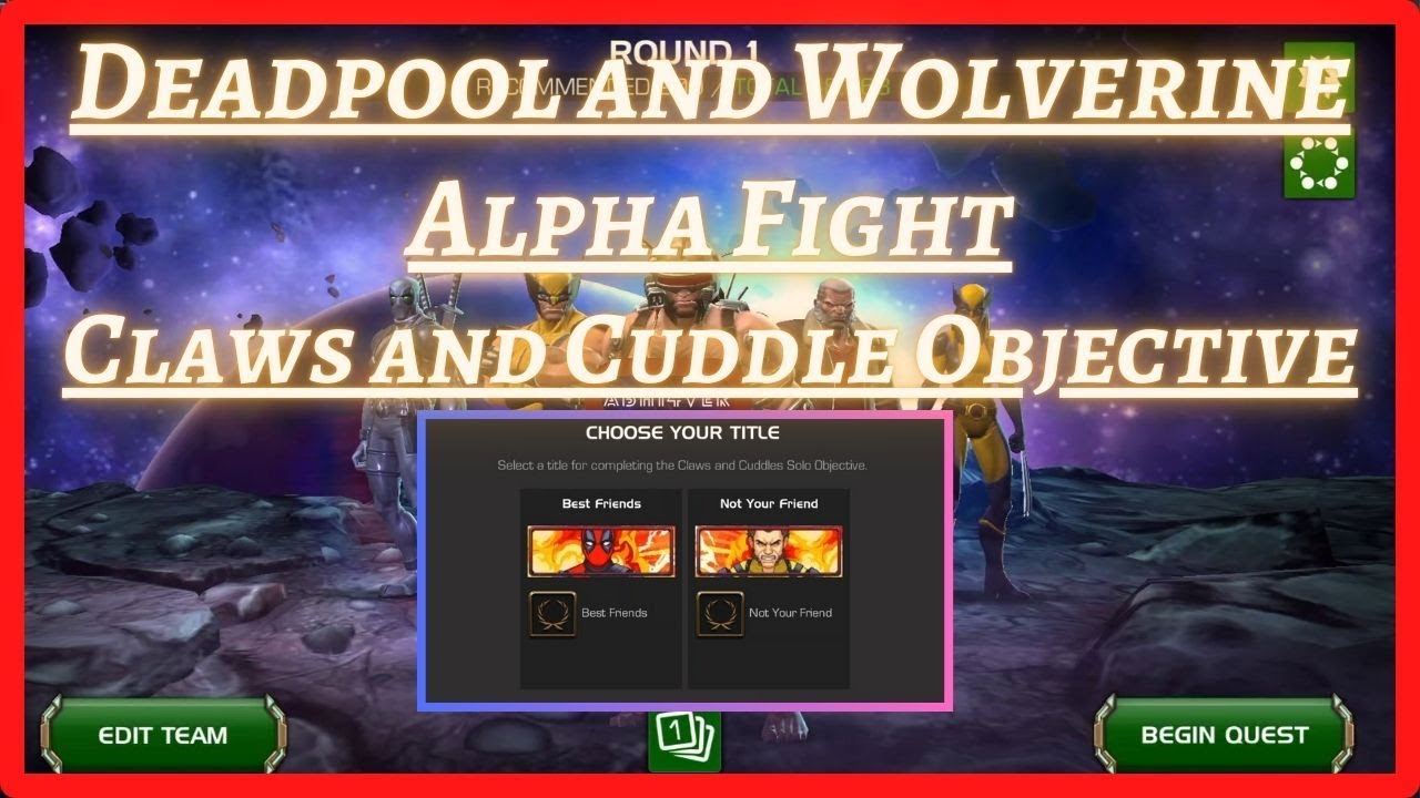 MCOC | Easy Completion of Claws and Cuddle Objective | Deadpool and ...