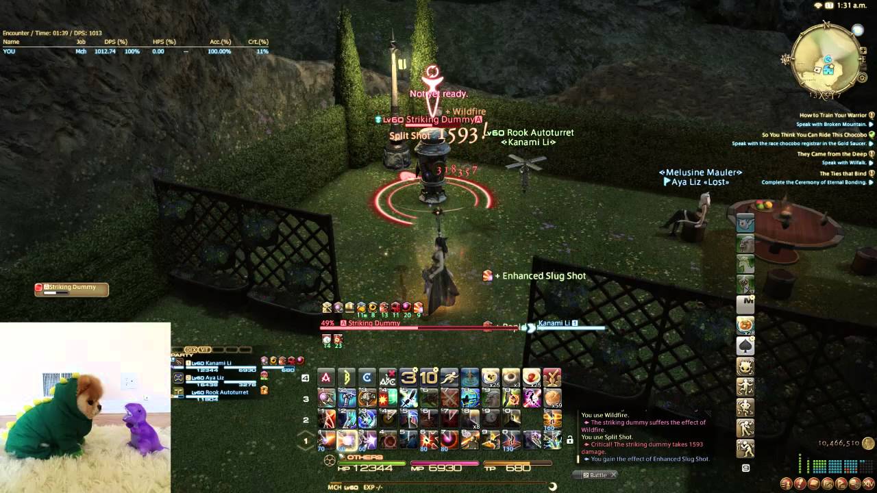 FFXIV MCN Parse - 1002 (3:25)! 952 (4:00) (Pre 3.01) - YouTube