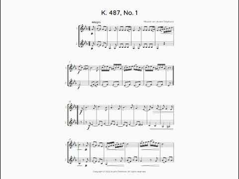Mozart 12 duets, K. 487 - tenor horn duet - YouTube