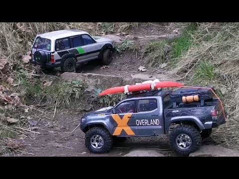 SCX10II LC80 & Element knightrunner scale trailing... - YouTube