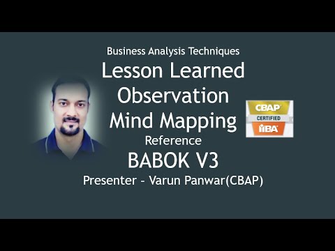 Lesson Learn, Observation, Mind Mapping BA Techniques - YouTube