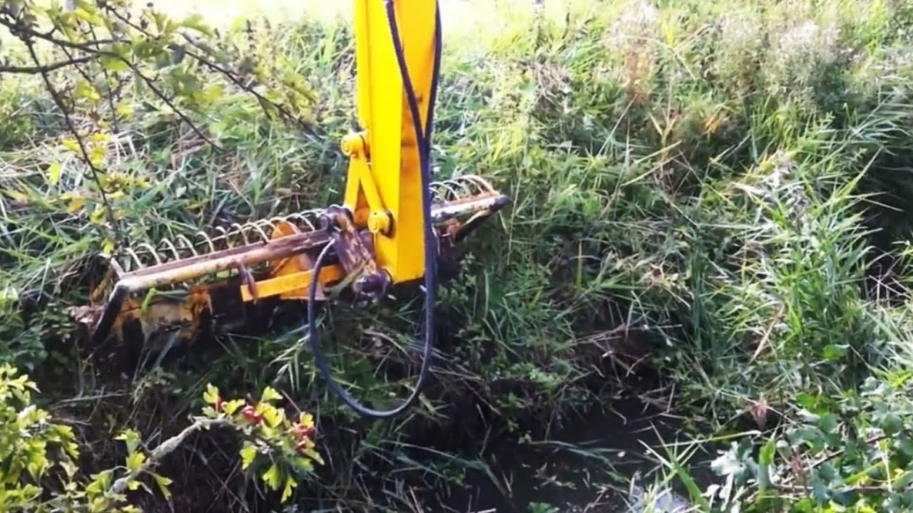 Mowing Bucket or Weed Cutting Excavator Elite Attachment - YouTube