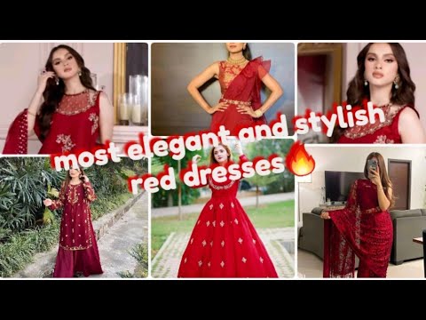 red dresses|most stylish and beautiful red dress Designs|valentine's ...
