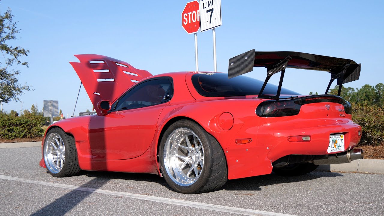 Mazda Rx7 Exhaust Startup and Rev - YouTube