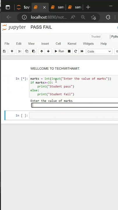 PYTHON IF ELSE FUNCTION | PASS OR FAIL CODE - YouTube