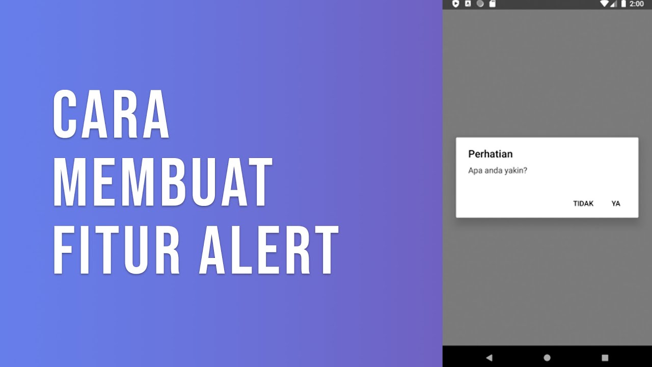 Cara Membuat Fitur Alert dengan React Native - YouTube