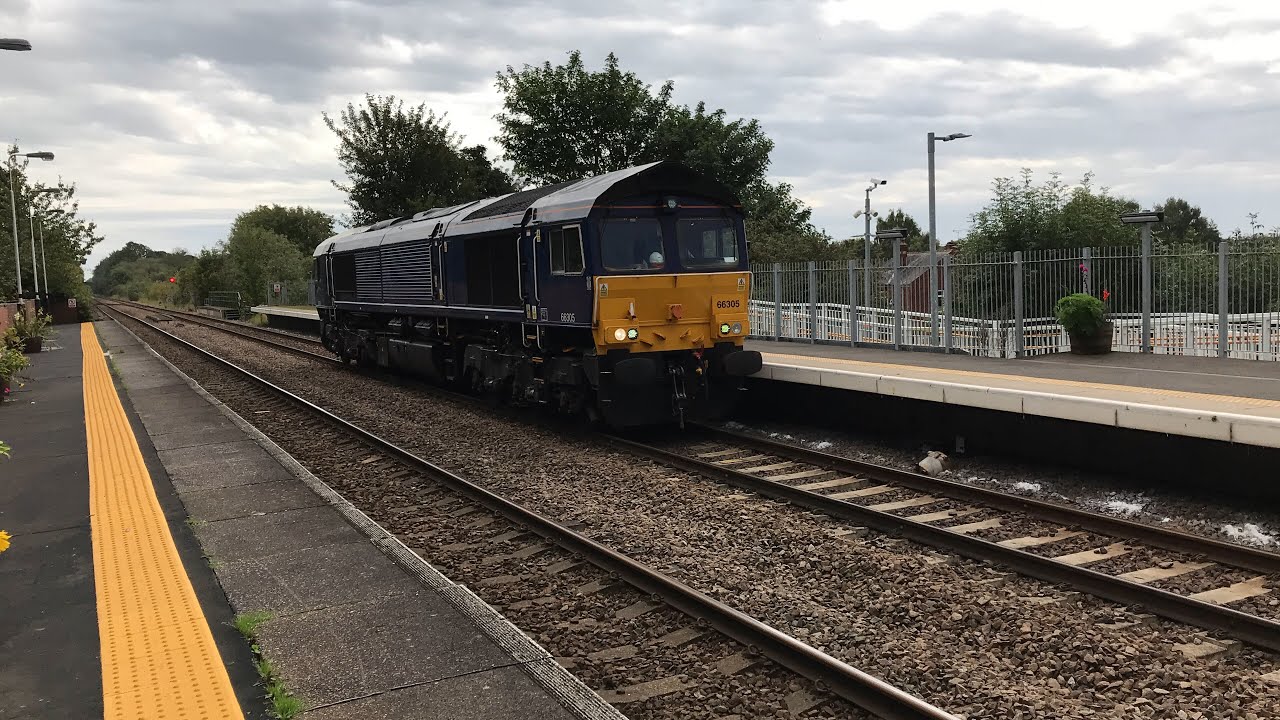 66305 GBRf 0E30 light loco 13:59 running 4 minutes early Lea Road 2/10 ...