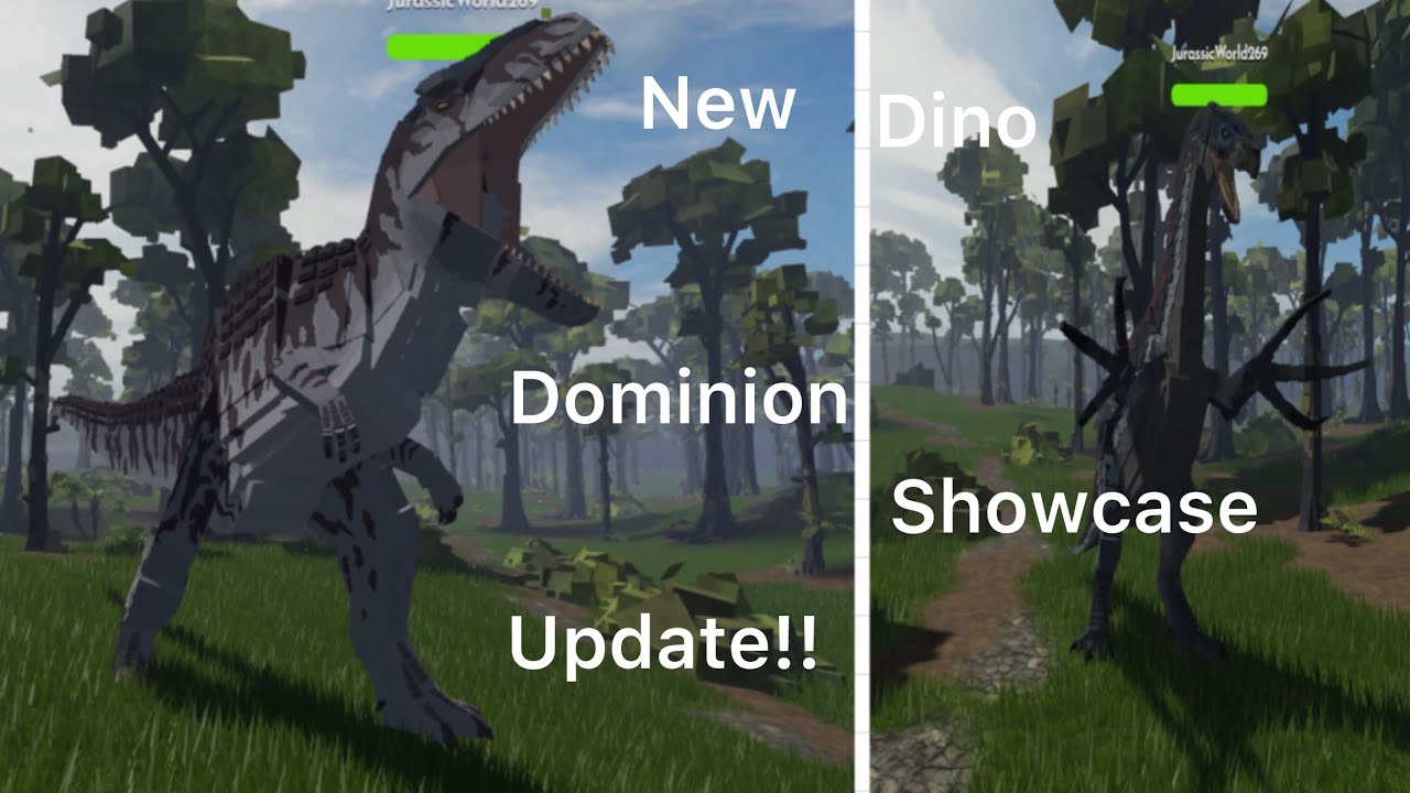 New Dominion Update in Jurassic Blocky + Fire Breathing Giga! Dino Showcase! - YouTube