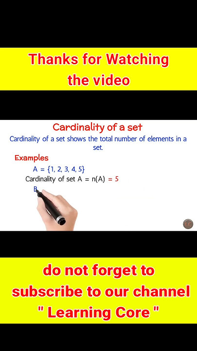 Cardinality of a set in Urdu/Hindi | Cardinality of a set in math | # ...