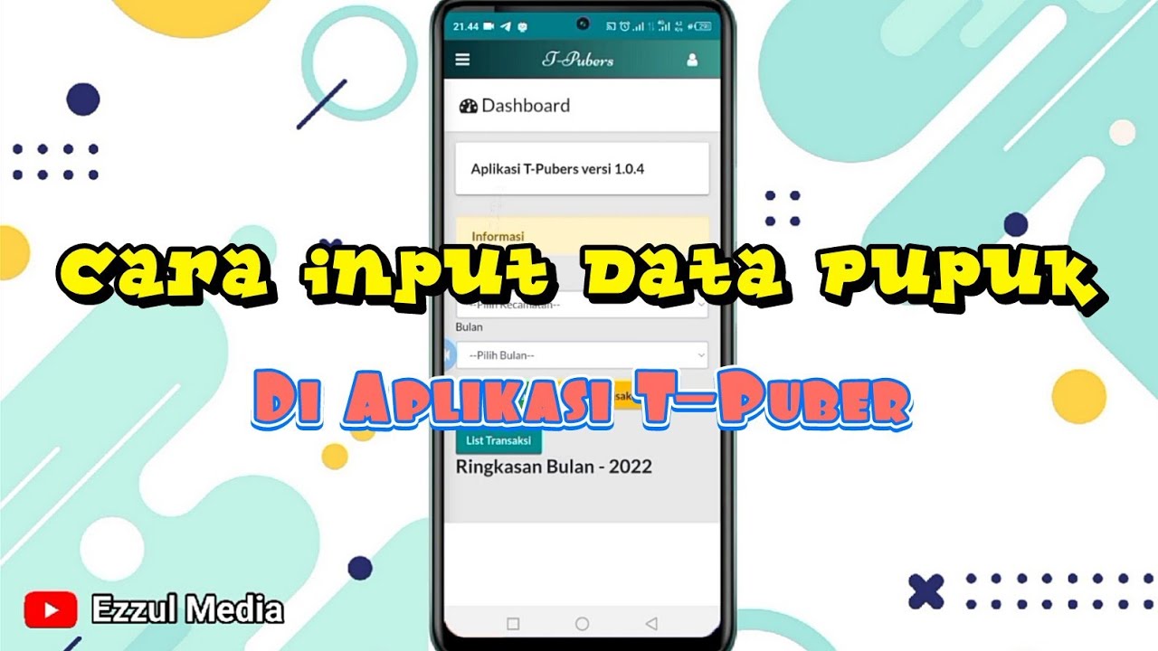 Cara Input Data Pupuk di Aplikasi T-Pubers Via Android - YouTube