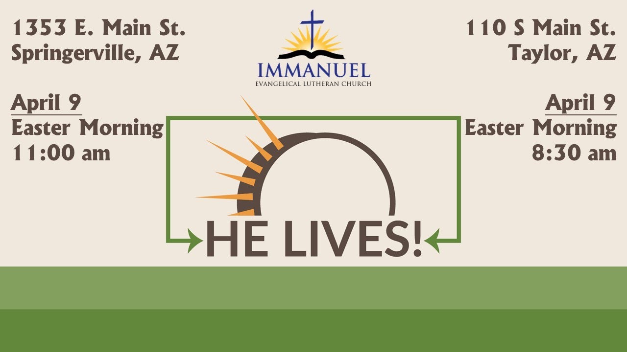 Immanuel Easter YrA Easter HeLives 16x9 WELS - YouTube