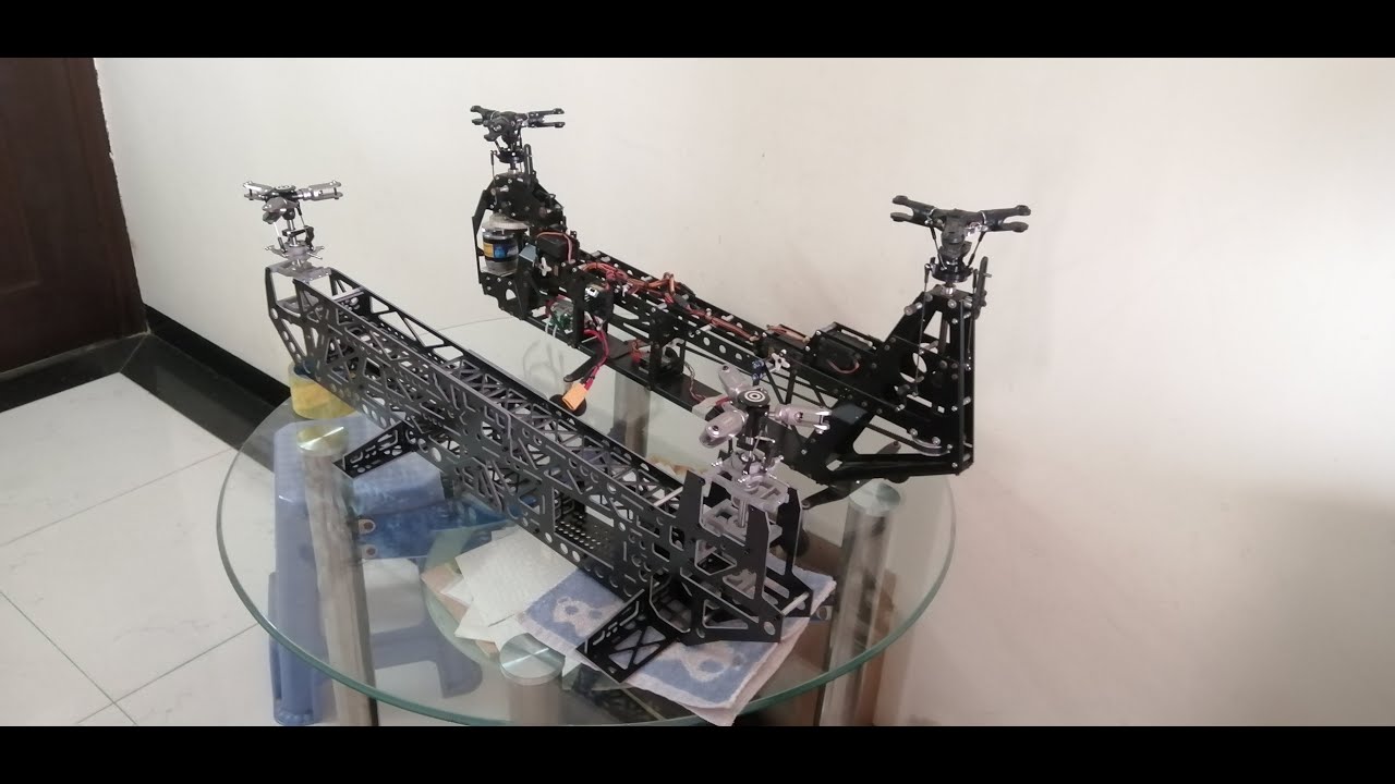 500 size tandem helicopter flying video part 2 - YouTube