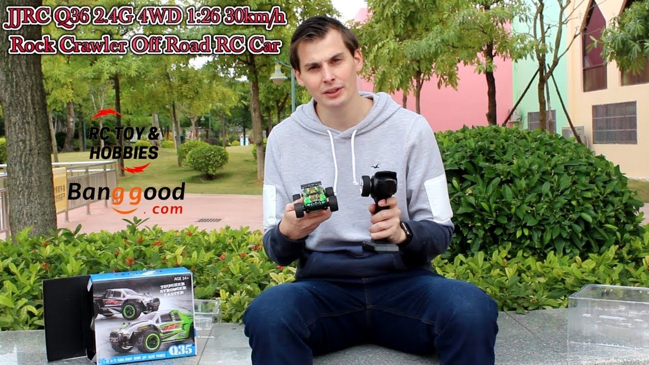 JJRC Q36 RC CAR FULL REVIEW & TEST DRIVE of this rock crawler off road ...
