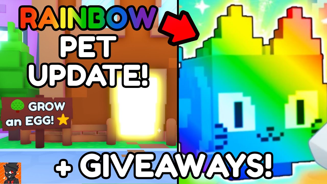 🔴Grow A Pet UPDATE! (RAINBOW PETS!) | Giveaways! | User ...