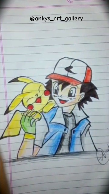 #pokemon ⭕😀#pikachu ⚡#anky#artist#youtubeshorts #shorts #viralvideo #trending @ankys_art_gallery ...