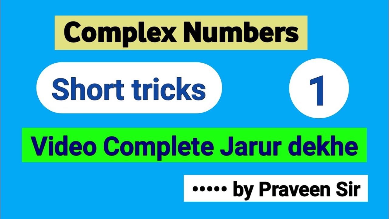 Complex Number Short Trick || Complex Square Roots || #PGT #iitjee #tgt ...