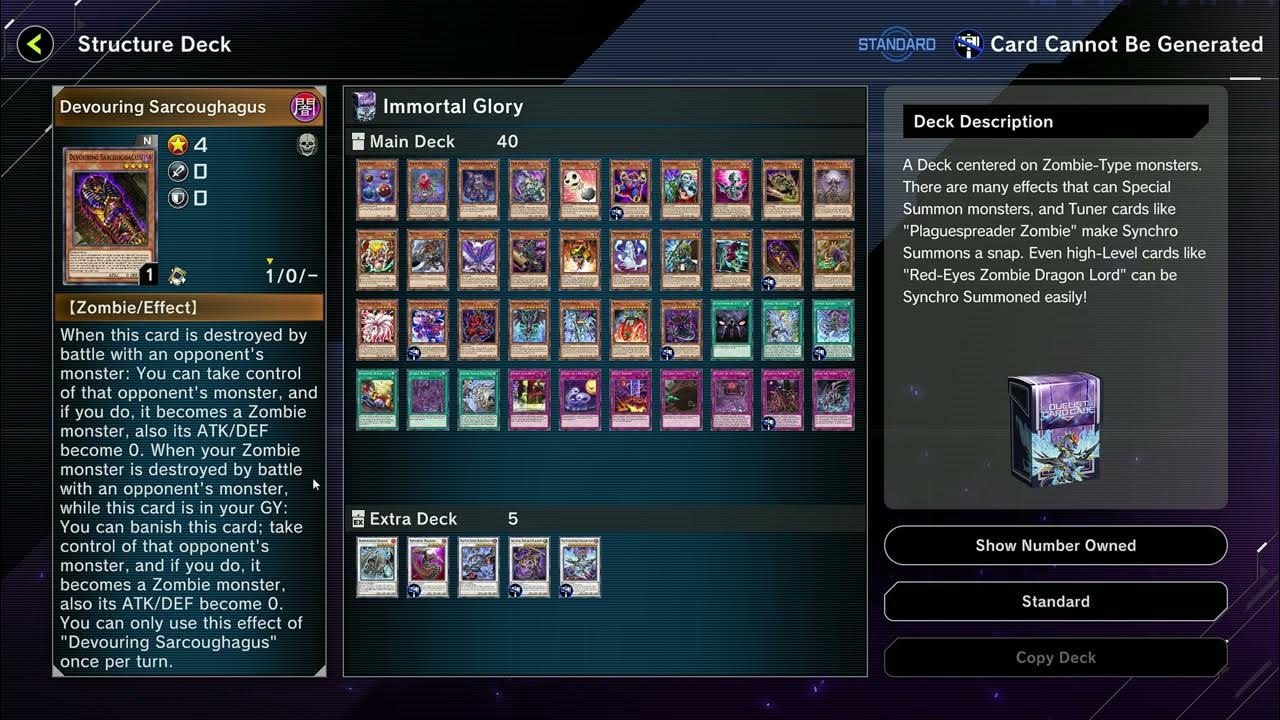 Yugioh Master Duel Immortal Glory Structure Deck! Zombie Deck Build! Red-Eyes Zombie! Ultra Rare ...