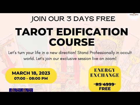 Free Tarot Card Reading Course Day-1 - YouTube