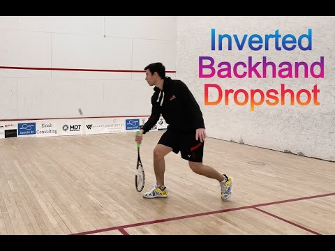 Squash Trickshot - Inverted Backhand Drop - YouTube