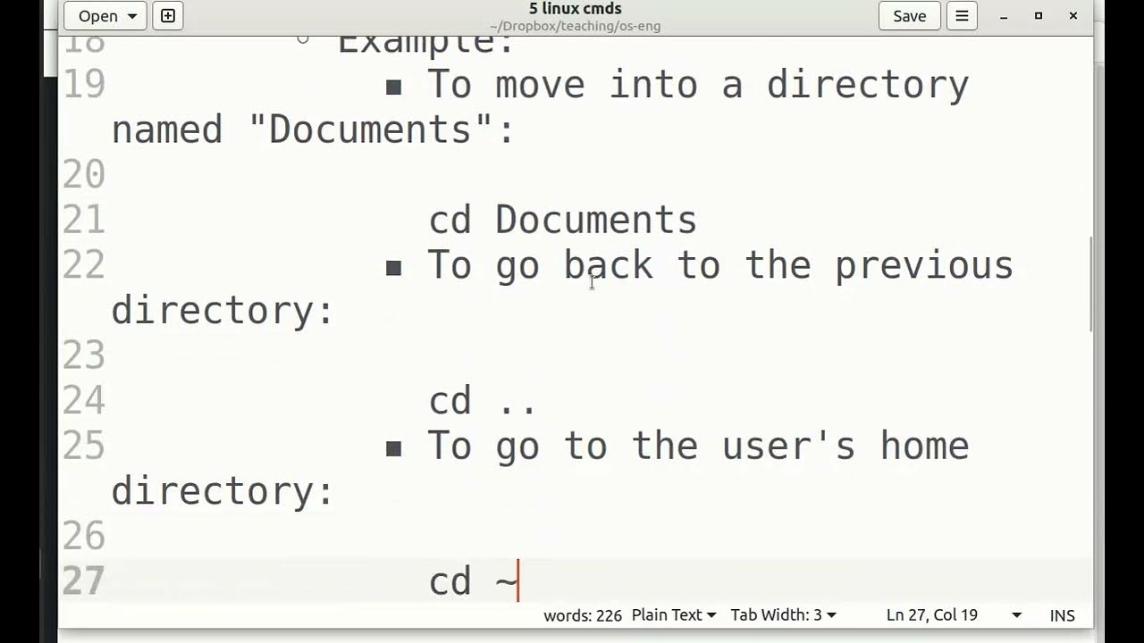درس: Linux cmds: ls, cd, pwd, mkdir, rmdir, rm - YouTube