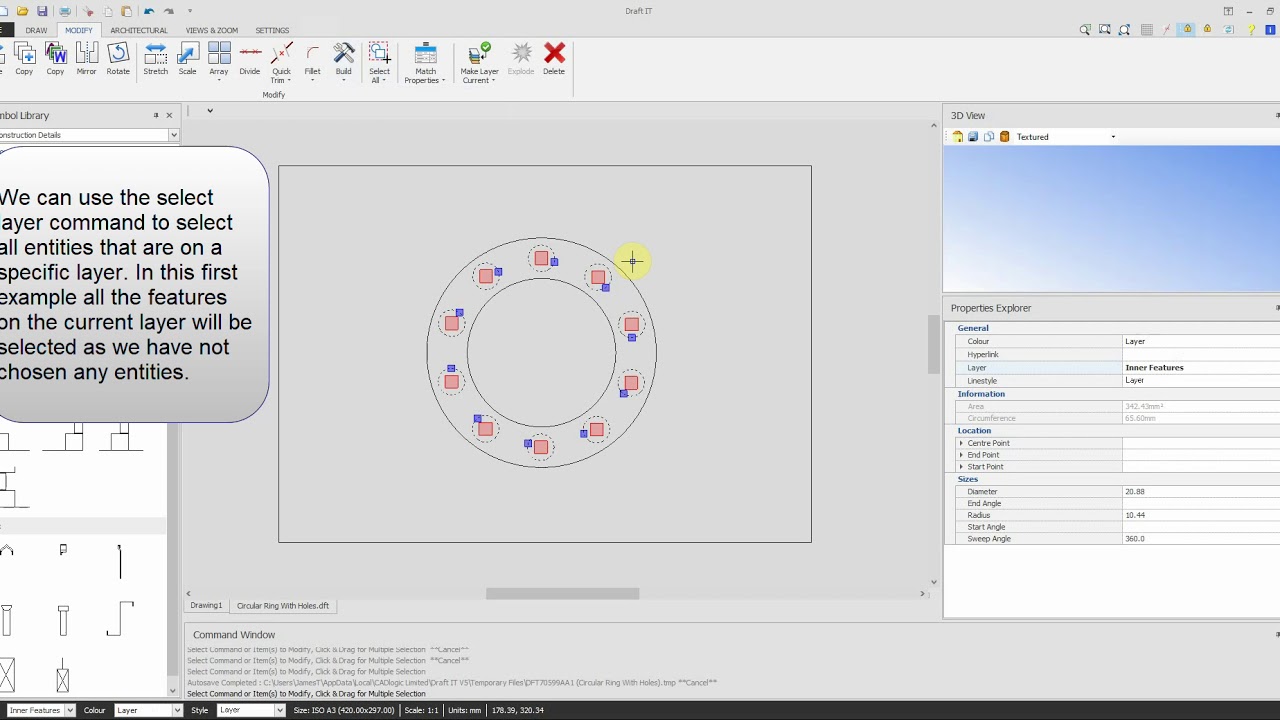 Draft it V5 - Select Entities By Layer - YouTube