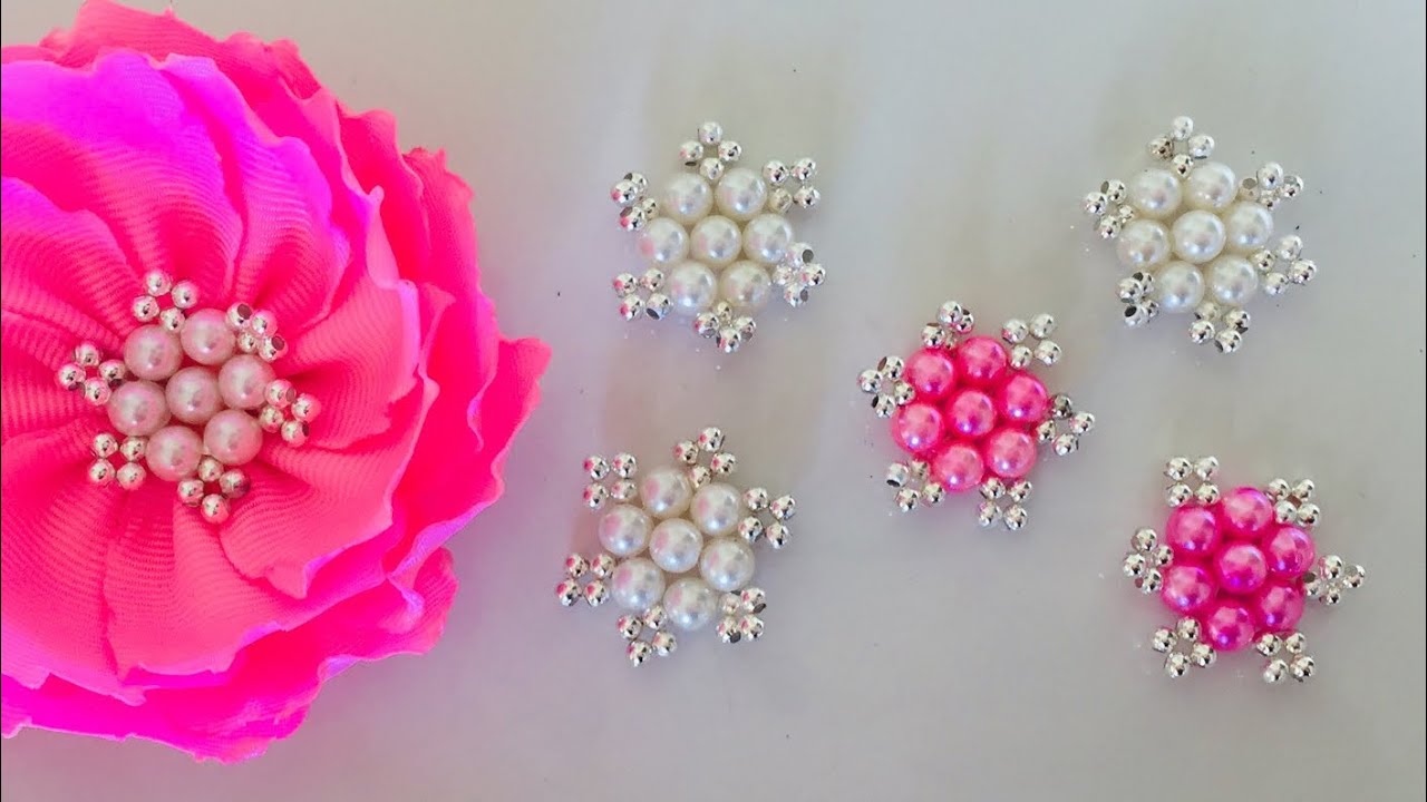 Cómo hacer centros de perlas para flores 🌸 paso a paso 🌸tutorial🌸DIY🌸 ...