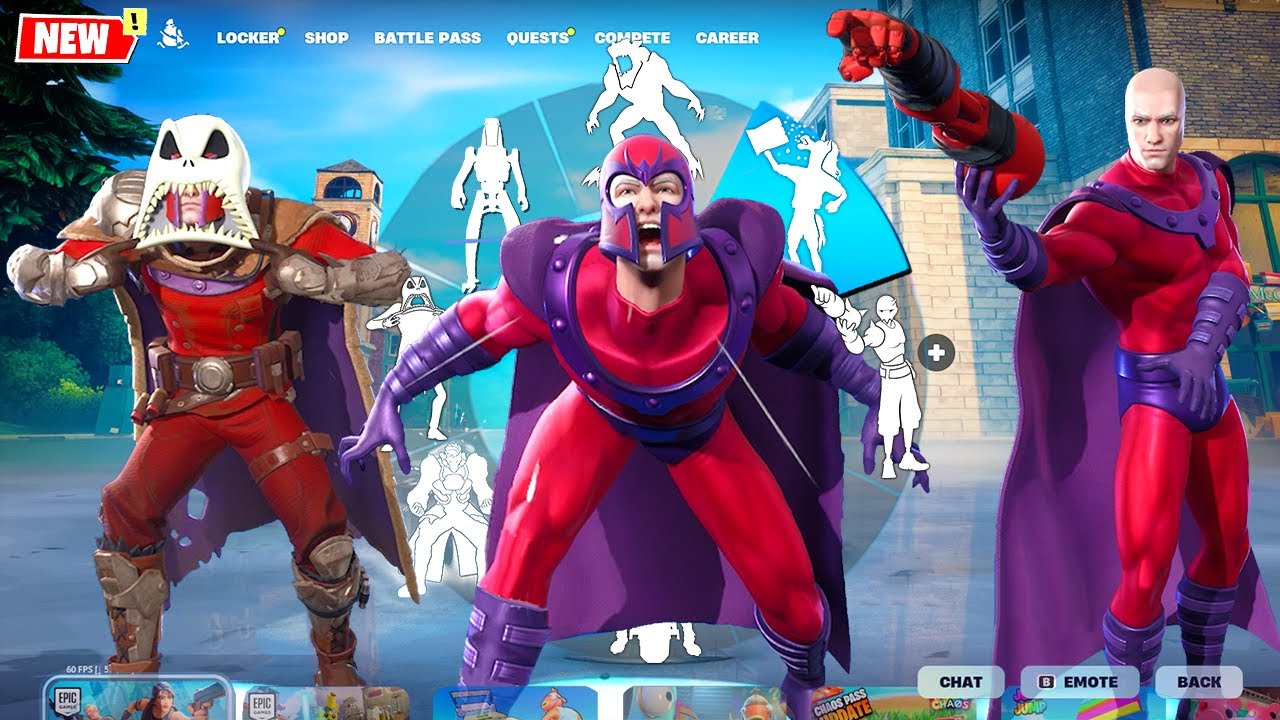 Fortnite Magneto doing Funny Built-In Emotes (All Styles) - YouTube