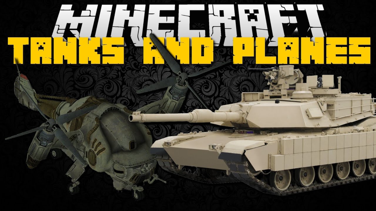 Minecraft: PLANE AND TANK MOD (Battle Ships, Buggies, Weapons & More ...