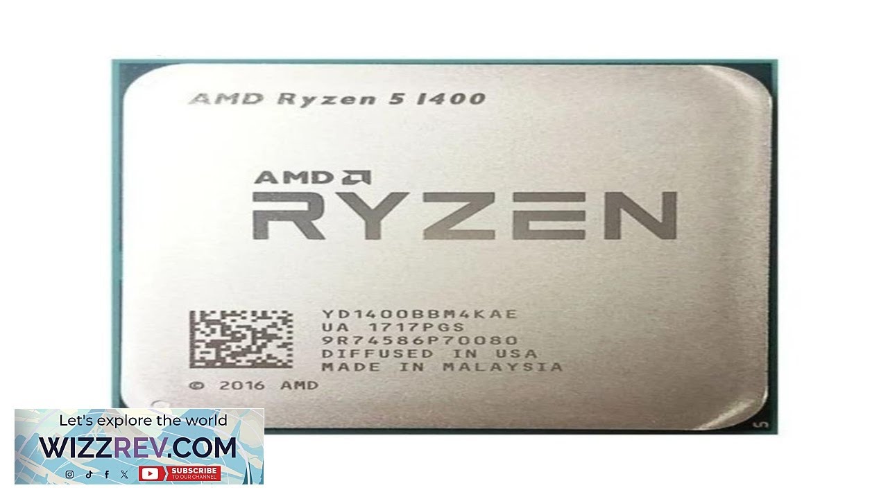 AMD Ryzen 5 1400 R5 1400 3.2 GHz Quad-Core Eight-Thread CPU Processor ...