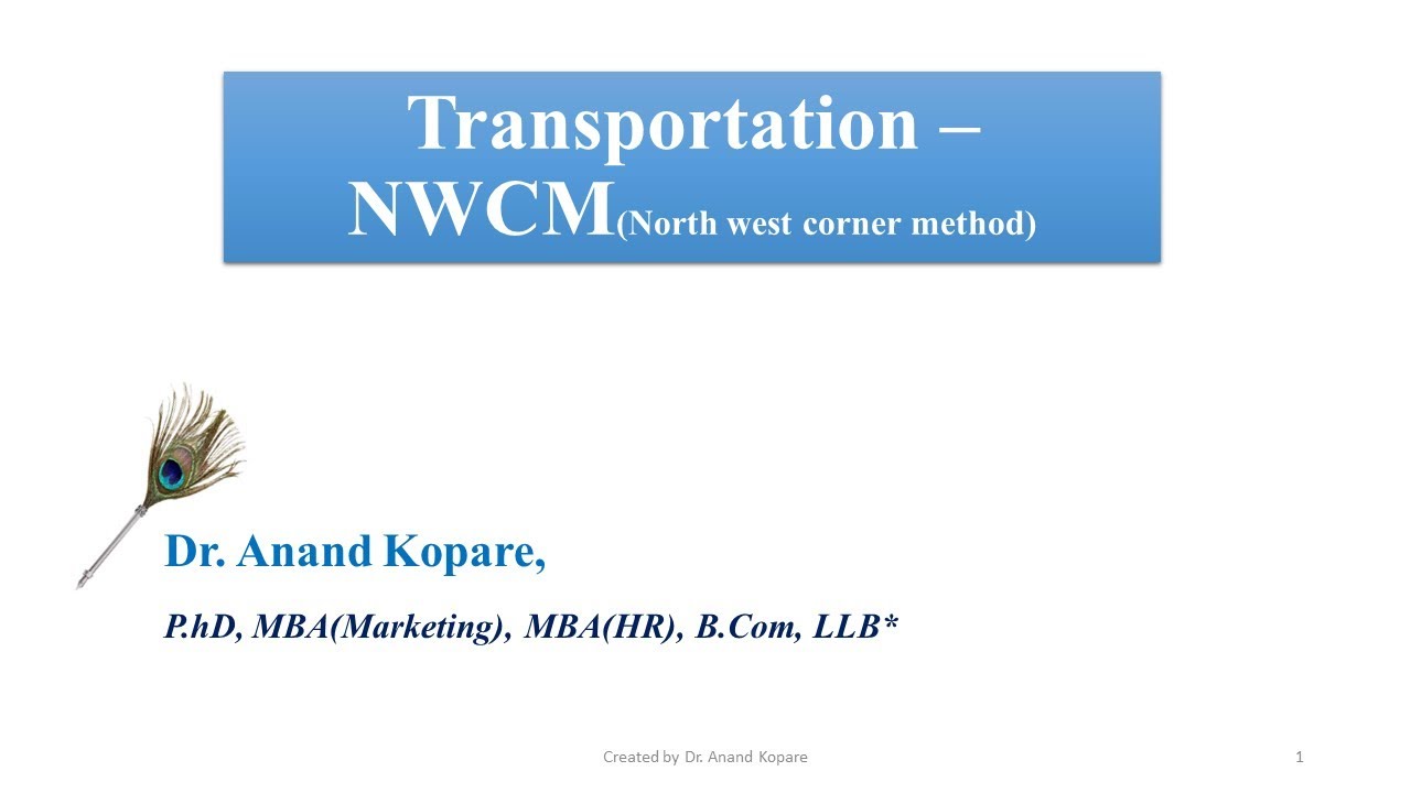 Transportation – NWCM - YouTube