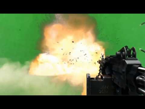 HD Green Screen ✩ Machine Gun Grenade Explosion
