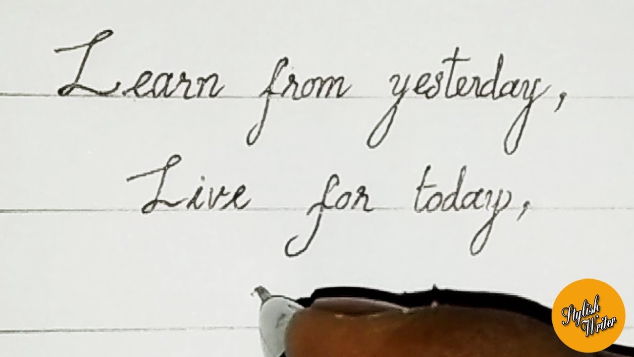 How to write good handwriting with pen | Stylish Writer - YouTube