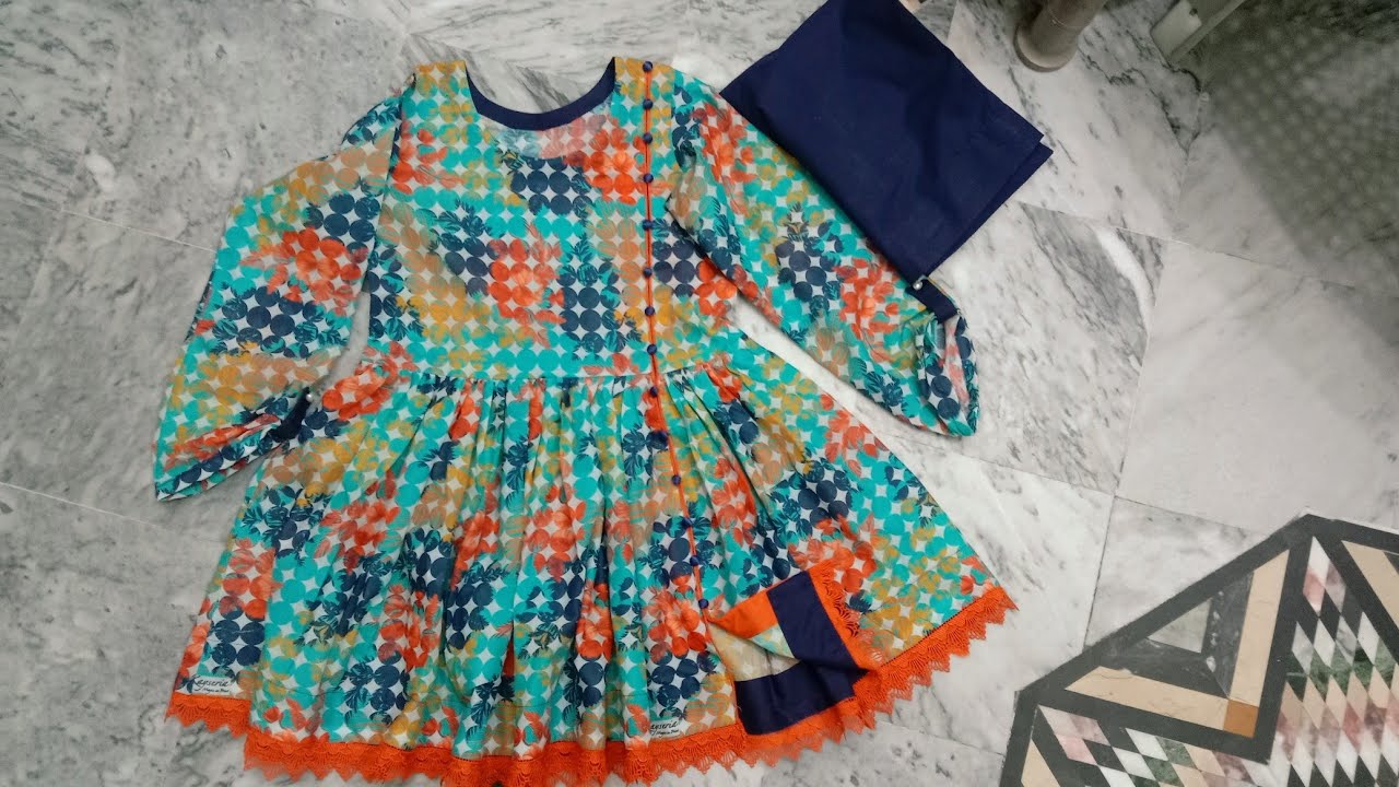 beautiful frock ki cutting and stitching pasand hai to please mujhe ...