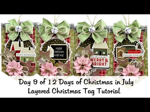 Layered Christmas Tags From Scrapbook Paper - YouTube