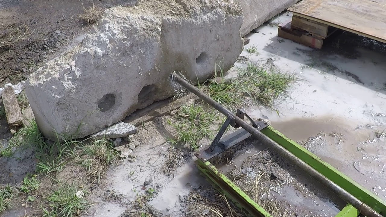 4 inch back reamer through concrete - YouTube