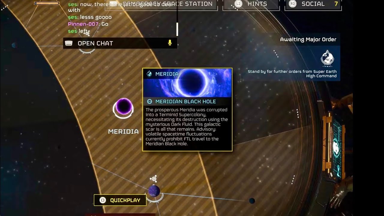 HELLDIVERS 2 | Meridian Black Hole / Worm Hole | OFF LIMITS | cut off from FTL lanes - YouTube