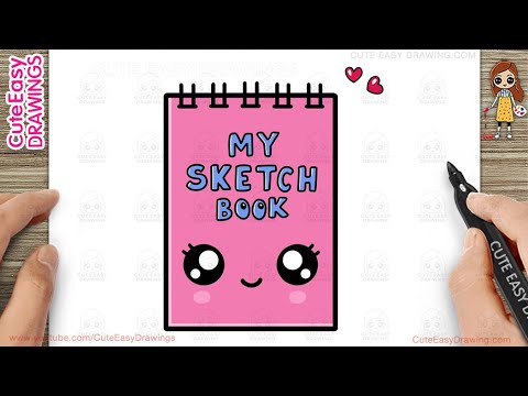 How to Draw a Cute SKETCH BOOK Simple & Easy for Kids - YouTube