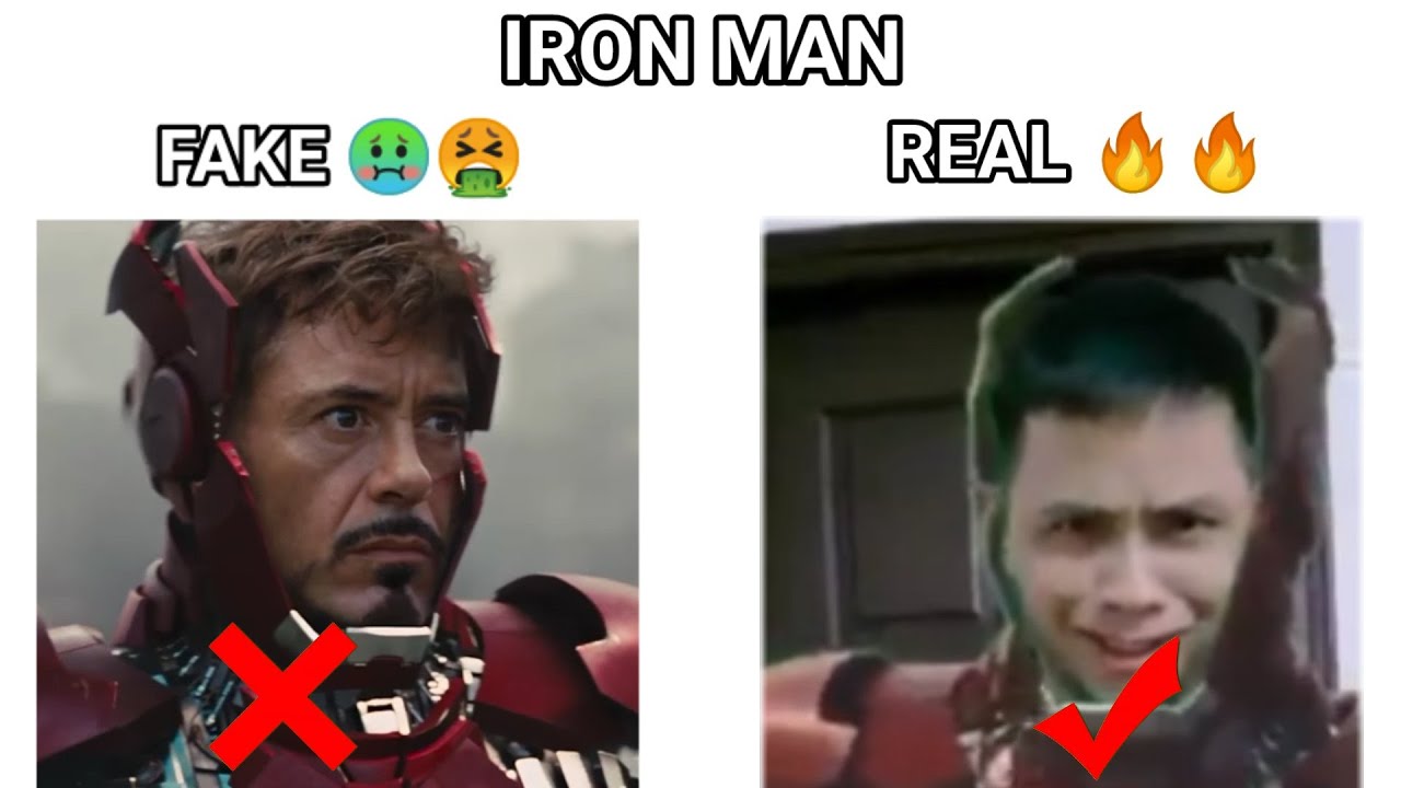 IRON MAN : FAKE VS REAL - YouTube