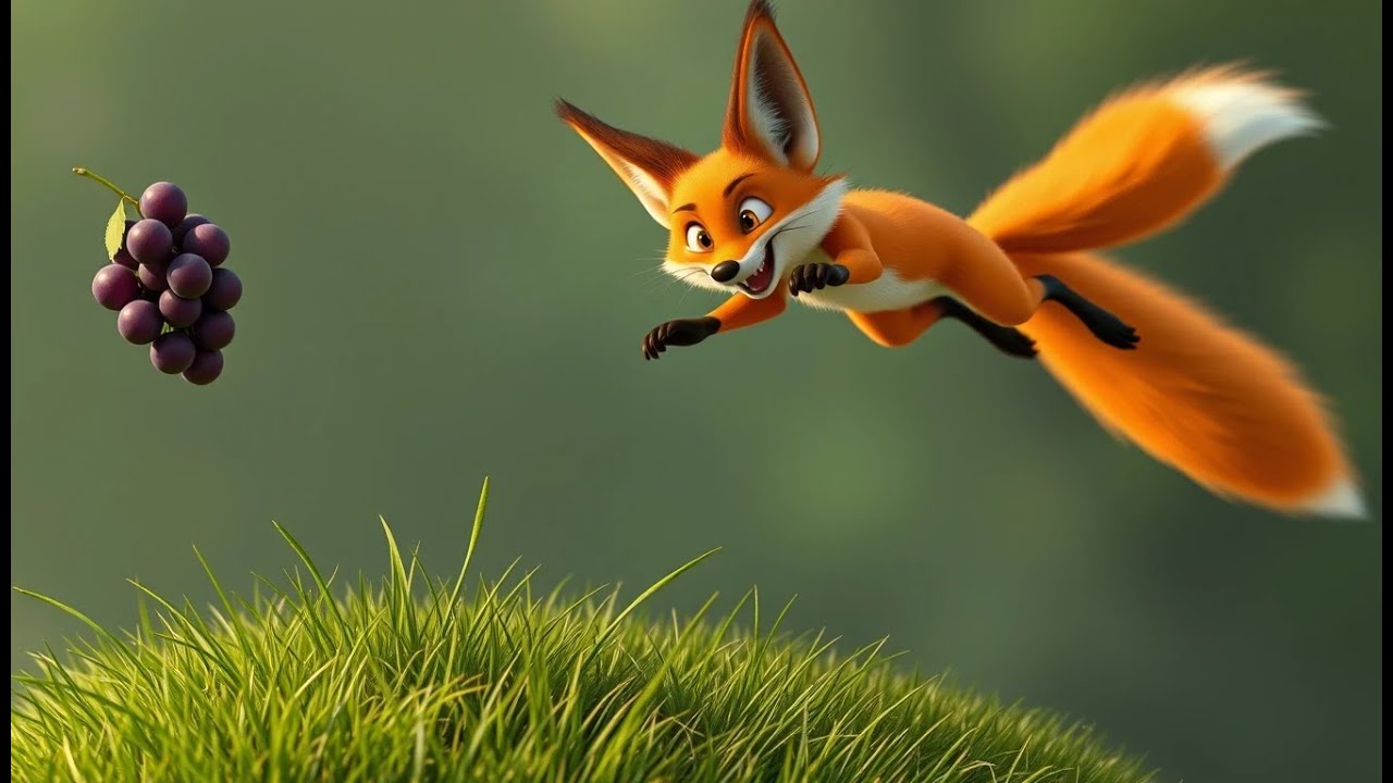 The Cunning Fox & the Sour Grapes|Moral stories|Aesop fables| - YouTube