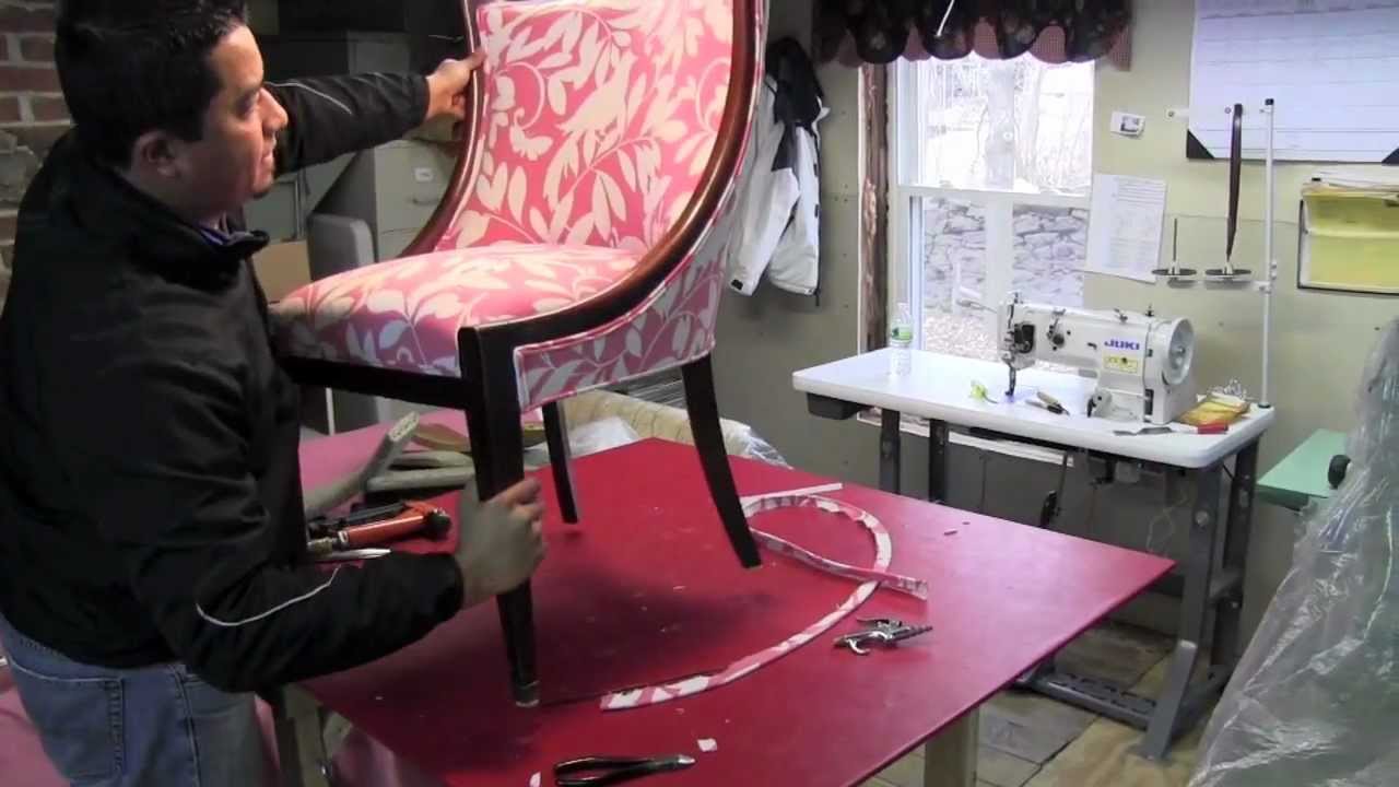 Upholstered Side Chair 6 Adding Che Cording.mov - YouTube