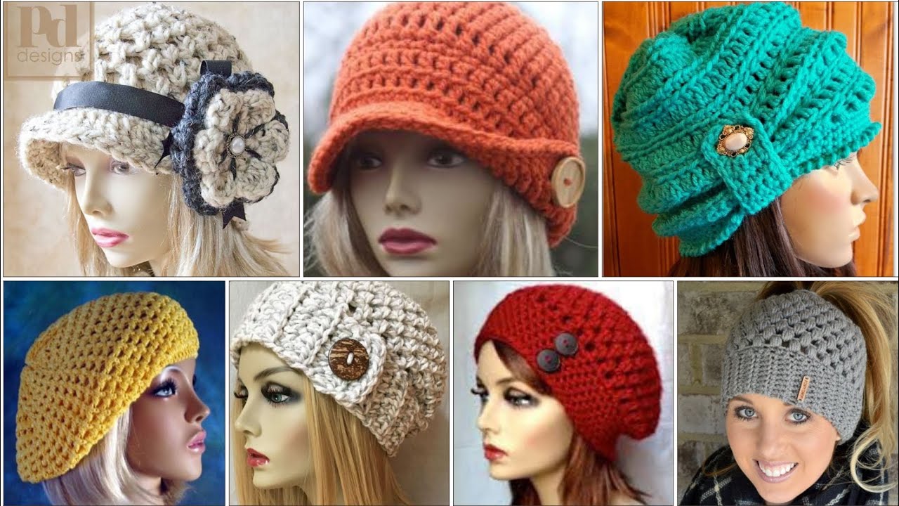 Fashionable and Gorgeous crochet pattern cap designs/Handmade crochet ...
