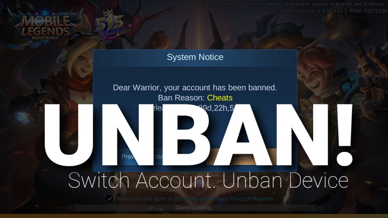 UNBAN ML! Bypass banned ML account | No need uninstall - YouTube