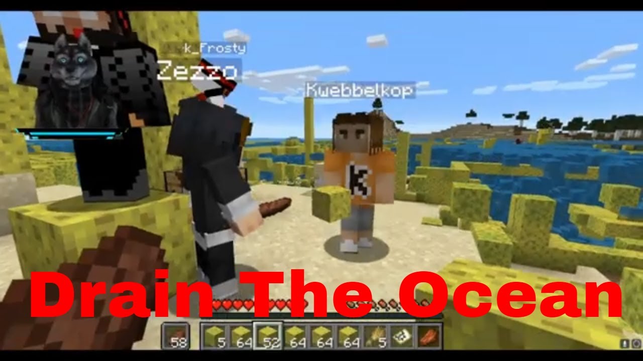 Draining The Ocean With Kwebbelkop! Minecraft - YouTube