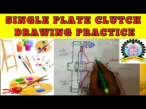 SINGLE PLATE CLUTCH DRAWING PROCEDURE IN EASY METHOD - YouTube