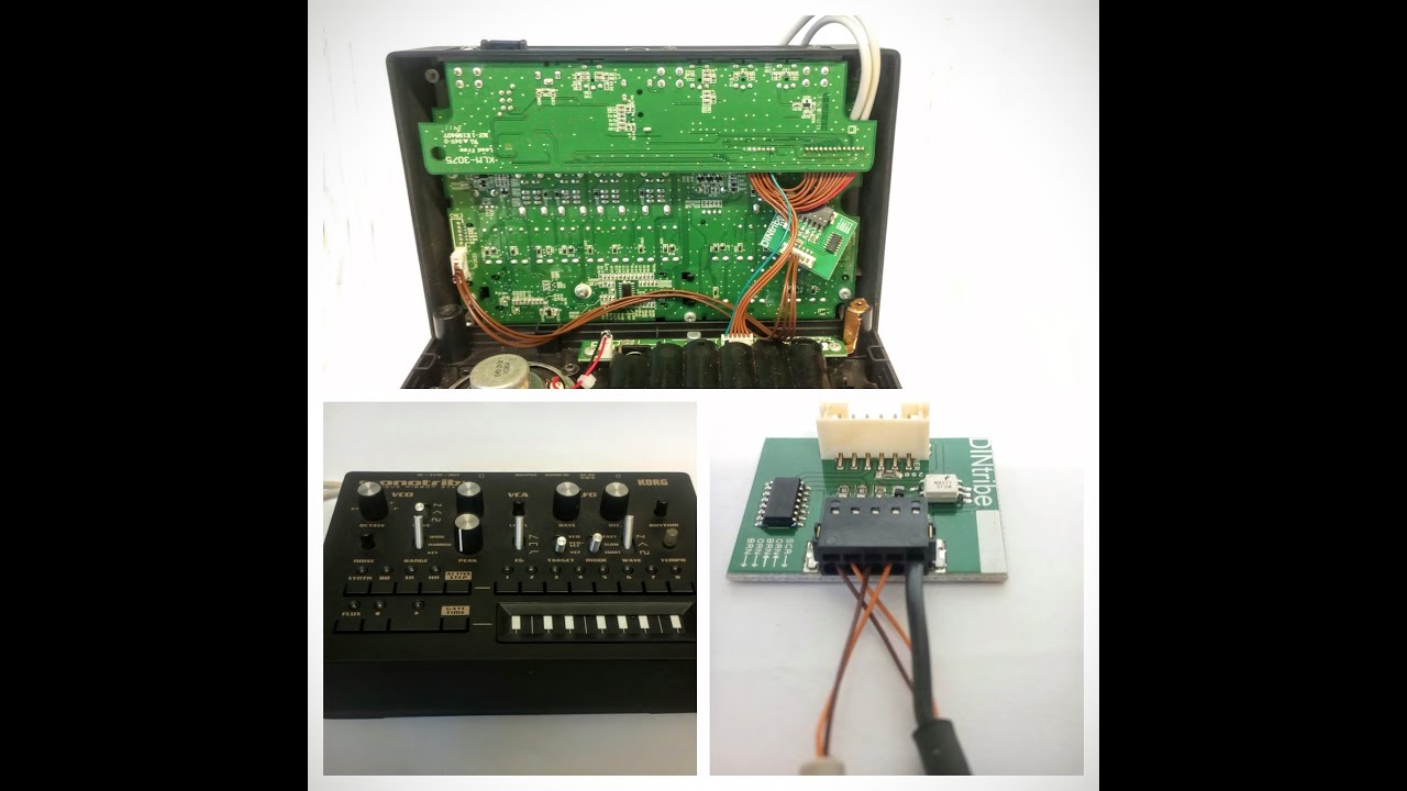 KORG Monotribe - DINtribe DIN MIDI i/o modification Installation Video ...
