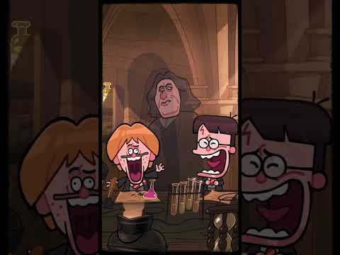 Hogwarts - Mini Harry Potter Cartoon #shorts