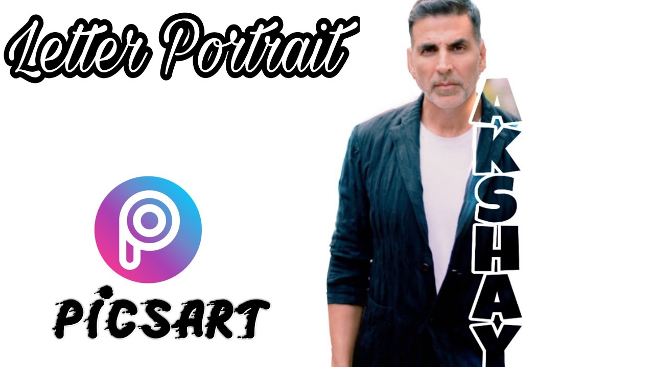 How to make a Letter Portrait|Letter Portrait PicsArt|Create a letter ...