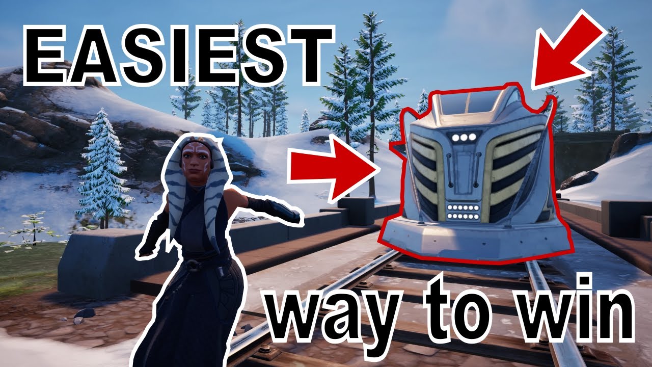 WINNING By Only Using The TRAIN In Fortnite Chapter 5 - YouTube