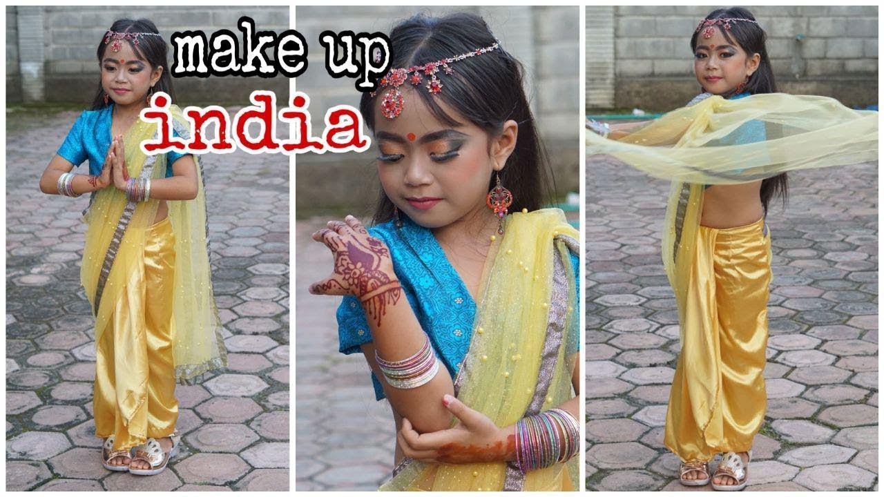 makeup dan review baju india by marsya - YouTube